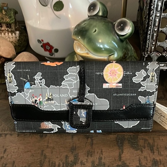 Sharif | Bags | Nwt Lifestyle By Sharif Original 827 Black Travel Map ...